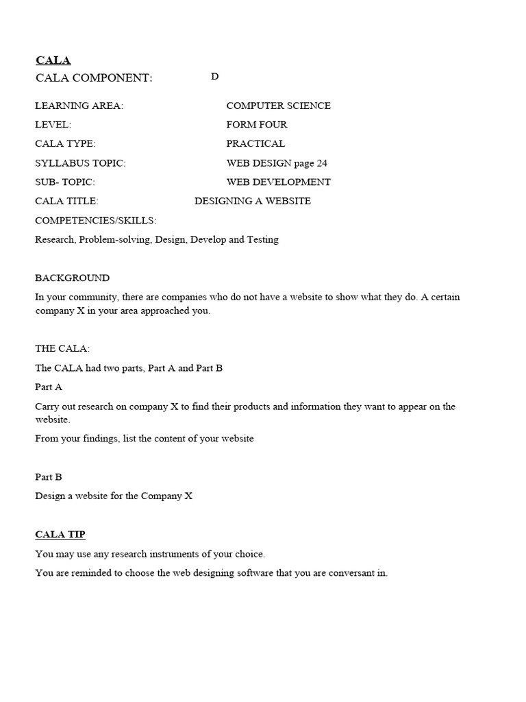 Cala Guide 1 | PDF | Web Design | World Wide Web