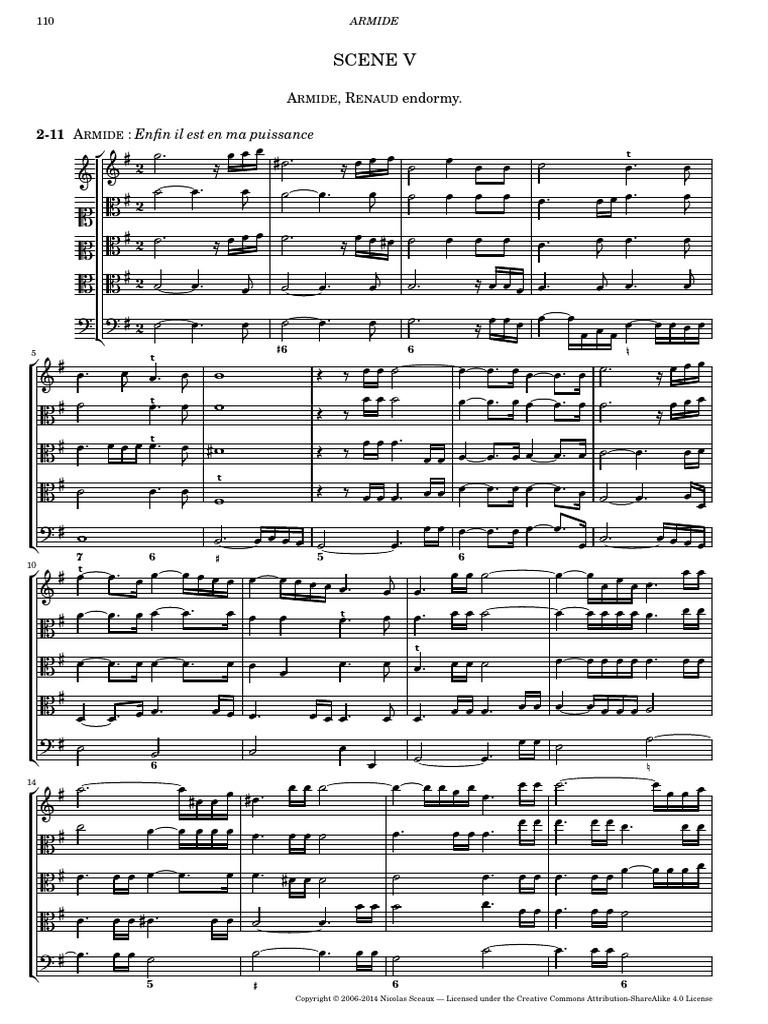 Armide Lully Enfin Il Est A Ma Puissance | PDF