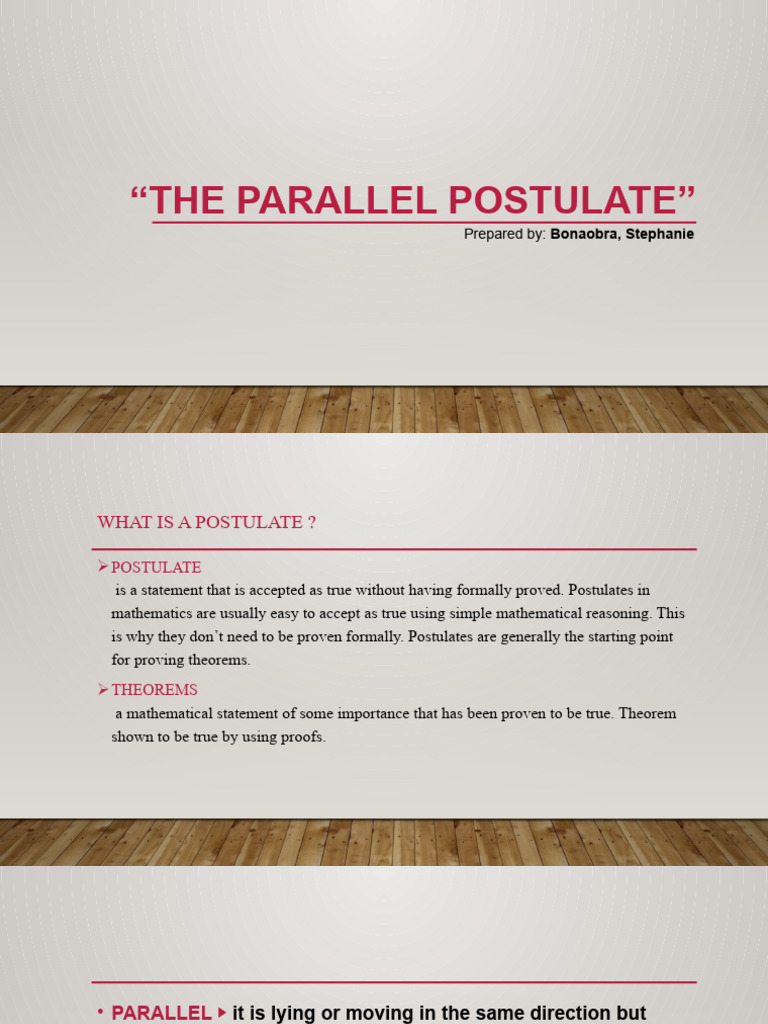 The Parallel Postulate Original | PDF | Euclidean Geometry | Geometry