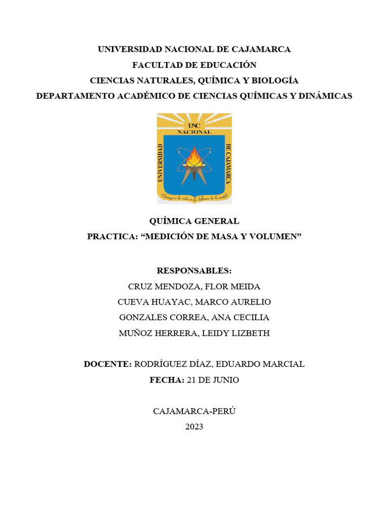 Informe de Quimica C3 | PDF