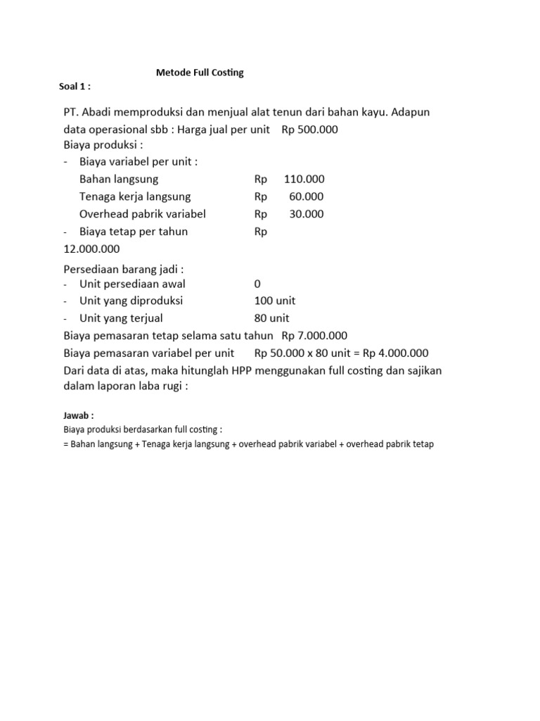 Contoh Soal 2 | PDF