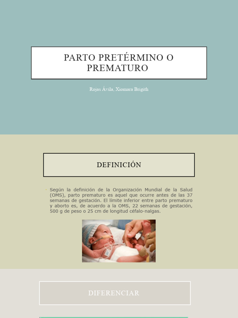 Parto Pretermino o Prematuro Xra | PDF
