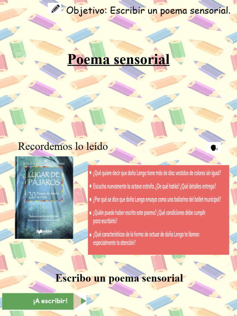 Guía para Escribir Poemas Sensoriales | PDF