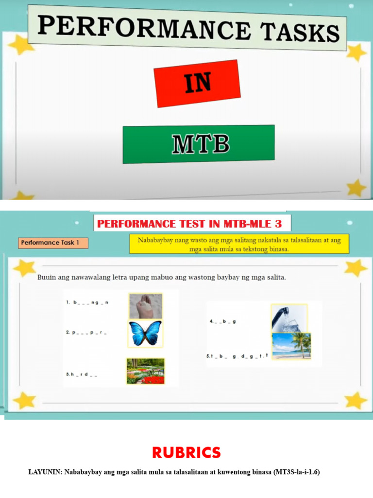 Mtb-Mle 3-q1 - Performance Task No.1 | PDF