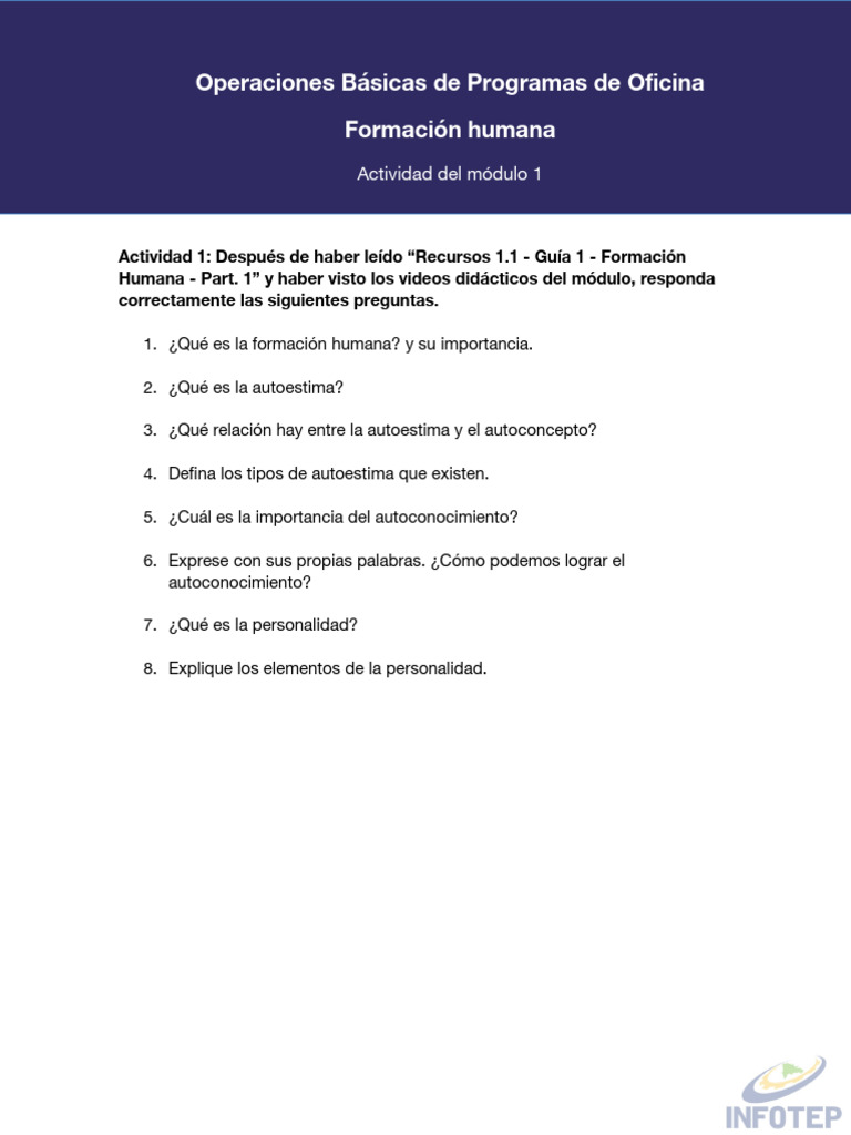Actividad - Modulo 1 | PDF