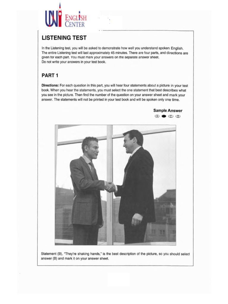 Uni 650 Final Test Toeic | PDF