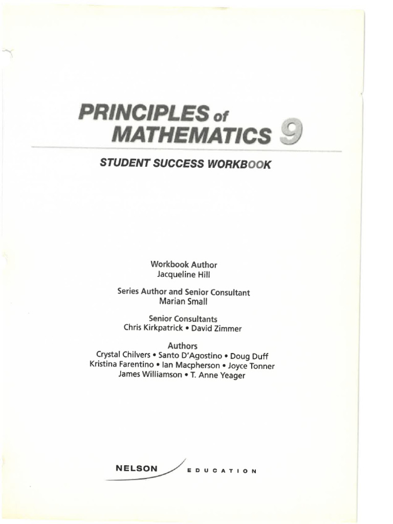 Grade 9 Nelson Workbook | PDF