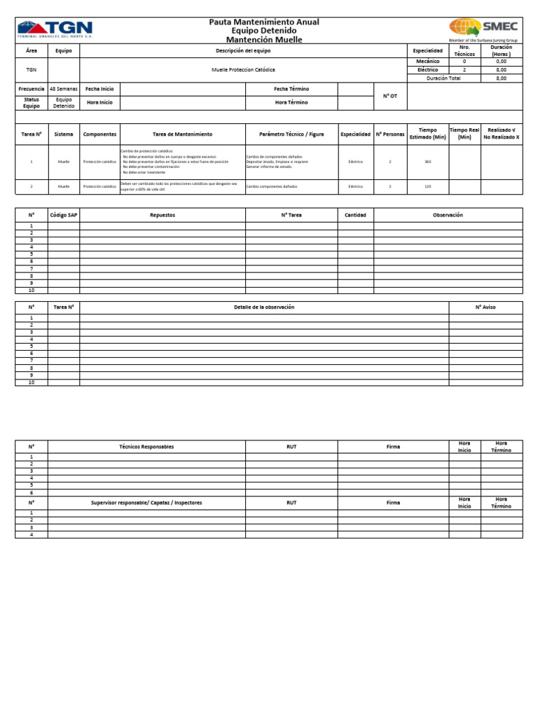 48S Ext Mant Proteccion Catodica Ope | PDF | Ciencias fisicas | Electricidad