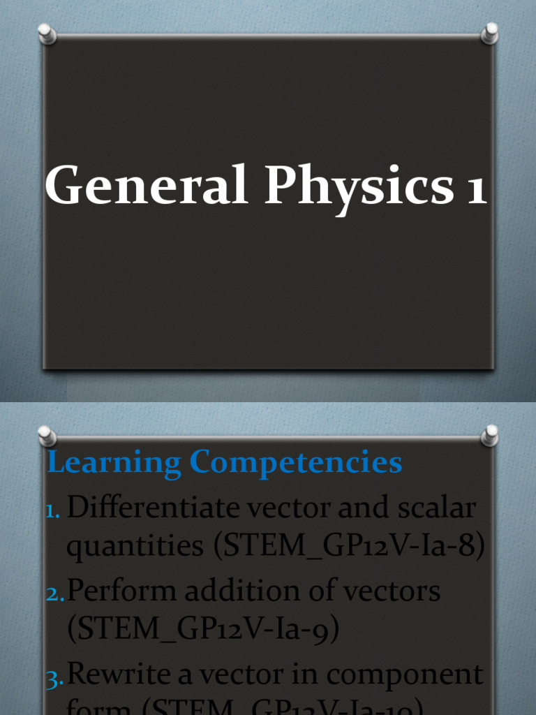 General Physics 1 | PDF