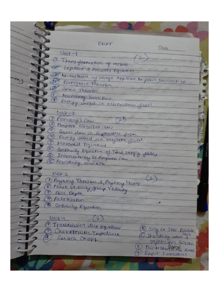 EMFT Important Topics | PDF