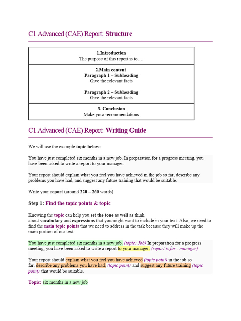 C1 Advanced Report | PDF