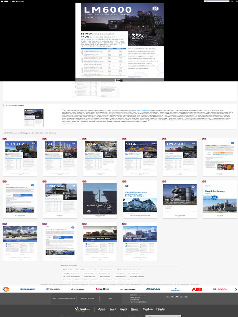 LM6000 Aeroderivative Gas Turbine - GE Power - PDF Catalogs - Technical Documentation - Brochure ...