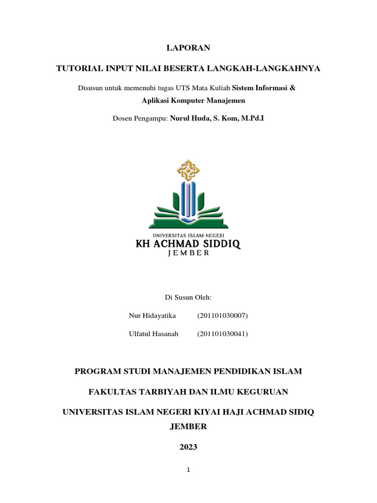 Tutorial Input Nilai Siswa Lengkap | PDF | Karier & Perkembangan ...