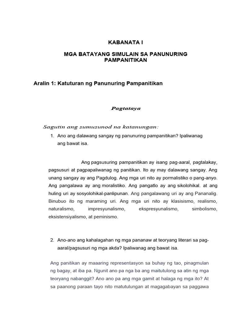 Soslit Module Answer | PDF