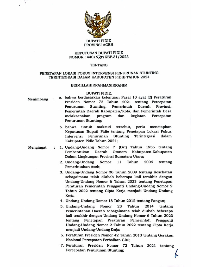 SK Lokus Stunting 2024 | PDF