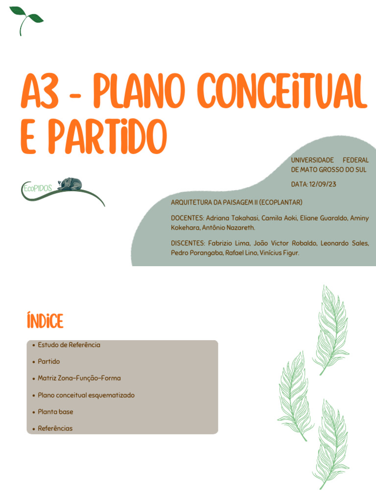 Arq Paisaii A3 Ecopidos Fabrizio-Lima Joao-Robaldo Leonardo-Sales Rafael-Lino Pedro-Porangaba ...