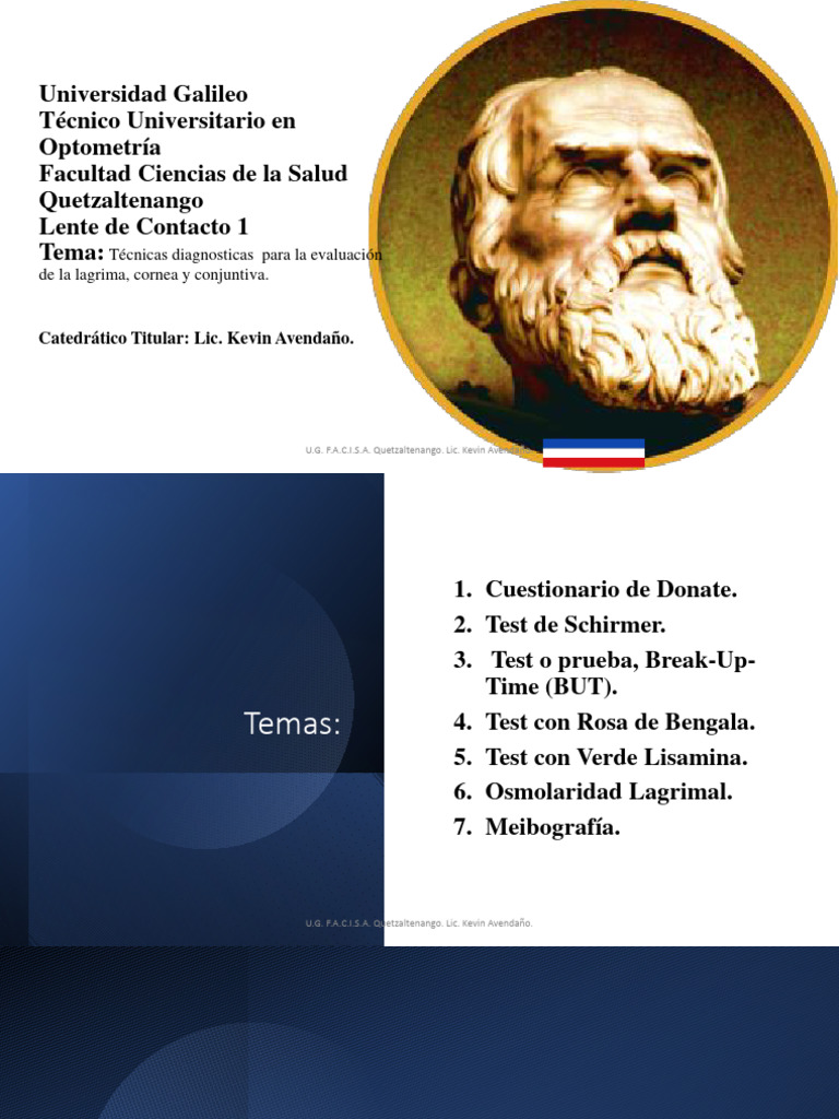 T Cnicas Diagnosticas para La Evaluaci N de La Lagrima | PDF