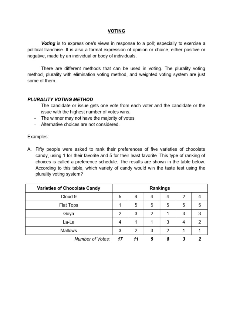 Module 6 - Voting System | Download Free PDF | Voting | Public Opinion