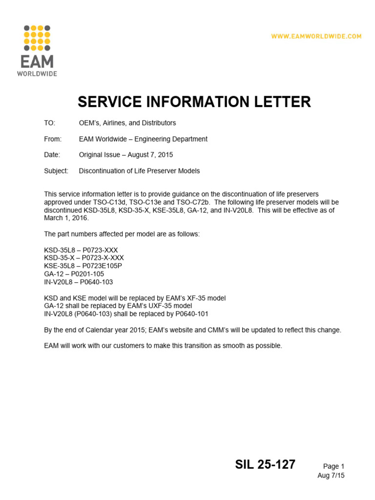 SIL 25-127 | PDF