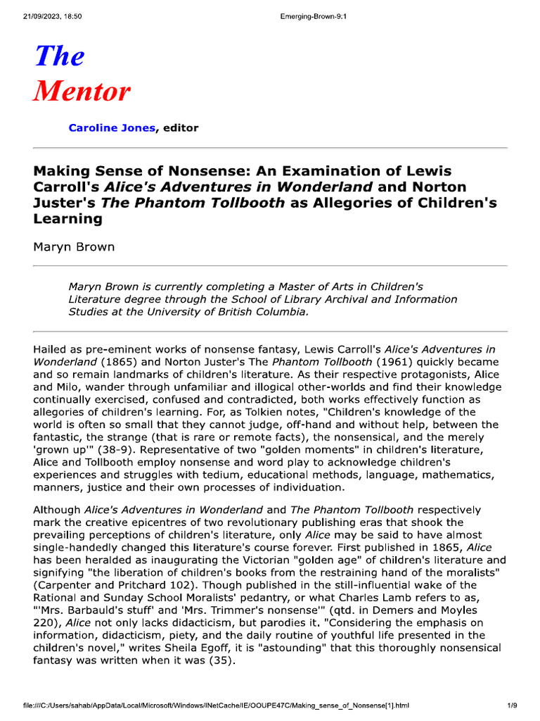 Making Sense of Nonsense | PDF