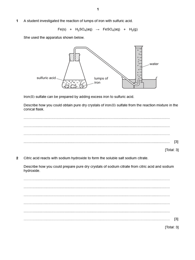 Salt Pre (Paration Easy QP | PDF | Sulfuric Acid | Magnesium