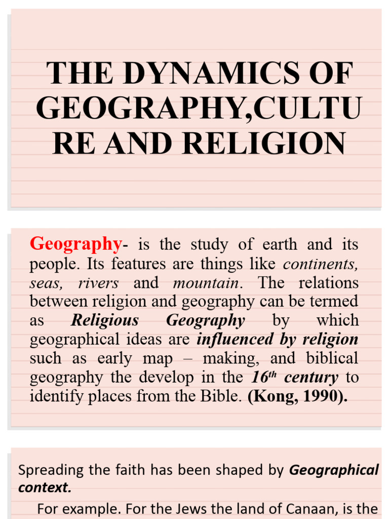 The Dynamics of Geography,Culture and Religion | PDF | Religious Belief ...