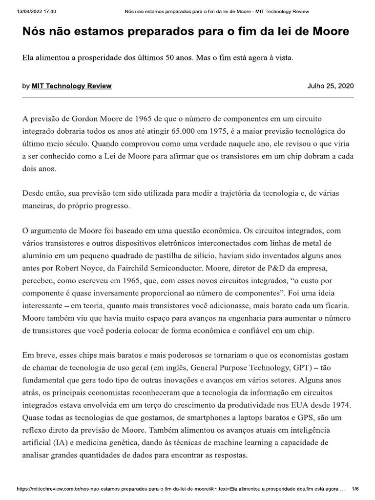 Mit Technology Review Law Of Moore Pdf 