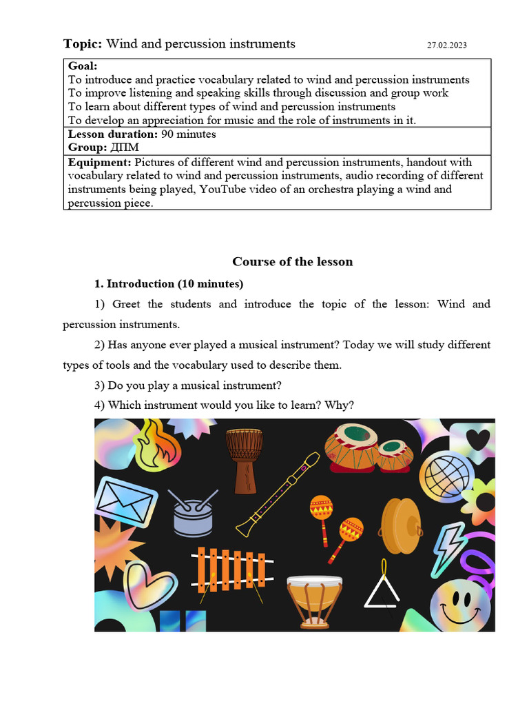 Wind and Percussion Instruments | PDF