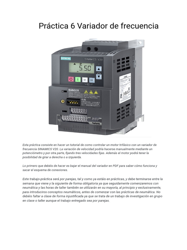 Variador de Frecuencia | PDF