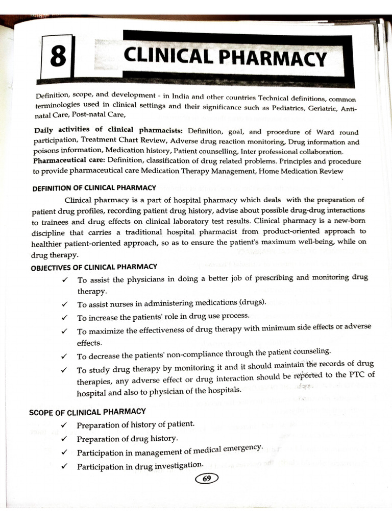 Clinical Pharmacy | PDF