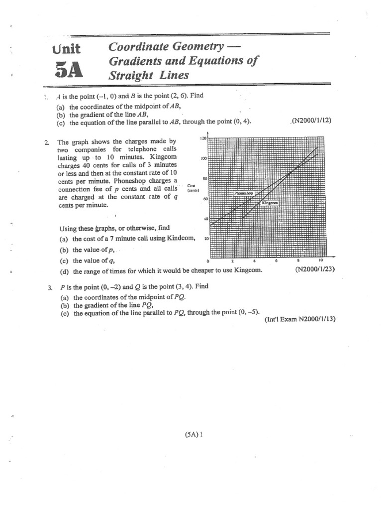 Unit 6 (CG), Unit 12 (Kinematics) and Unit 13 (Graphs of Functions) | PDF