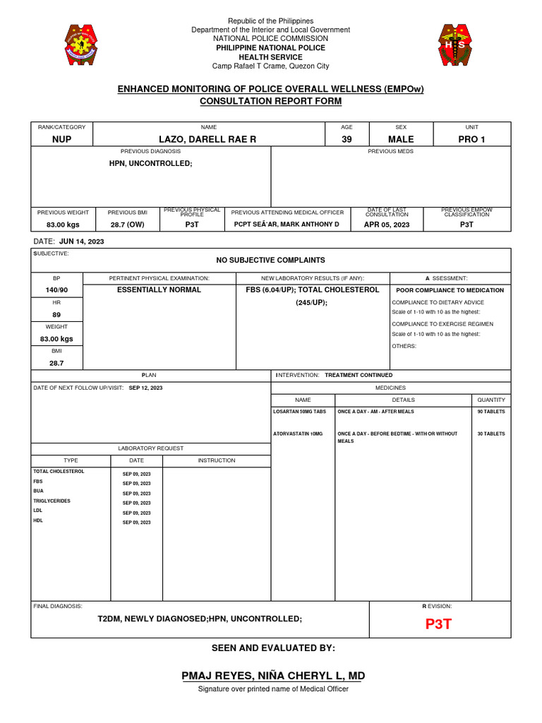 Enhanced Monitoring of Police Overall Wellness (Empow) Consultation ...