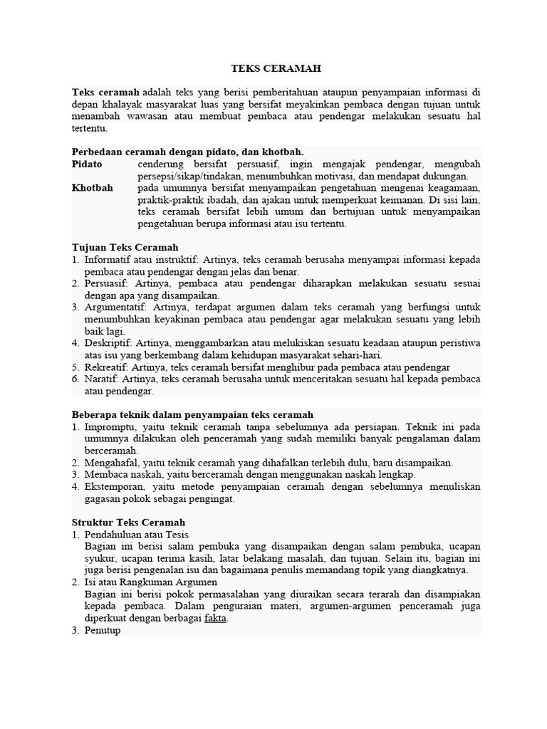 Teks Ceramah | PDF