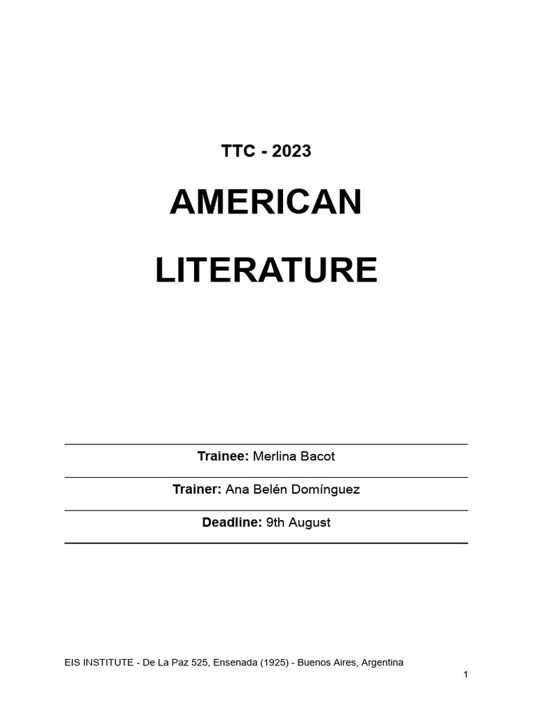 American Literature | PDF