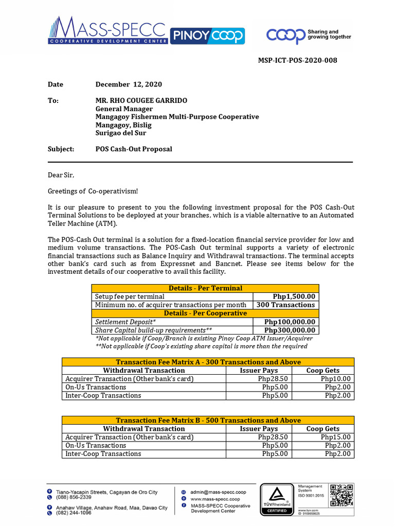 Pos Proposal - Mafisco- 2020 - 008 | PDF