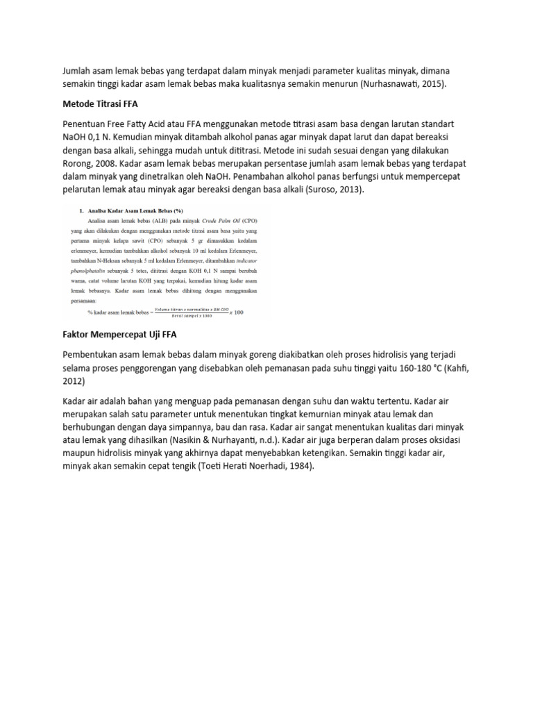 Dasar Teori FFA | PDF