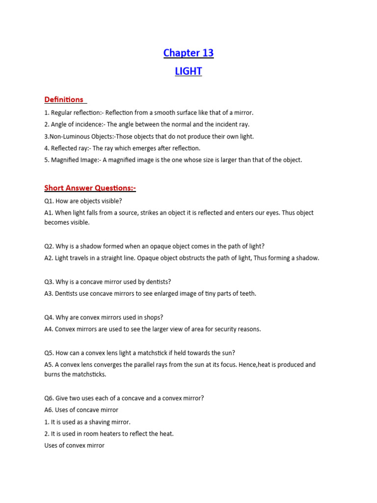 Science Chapter 13 | PDF