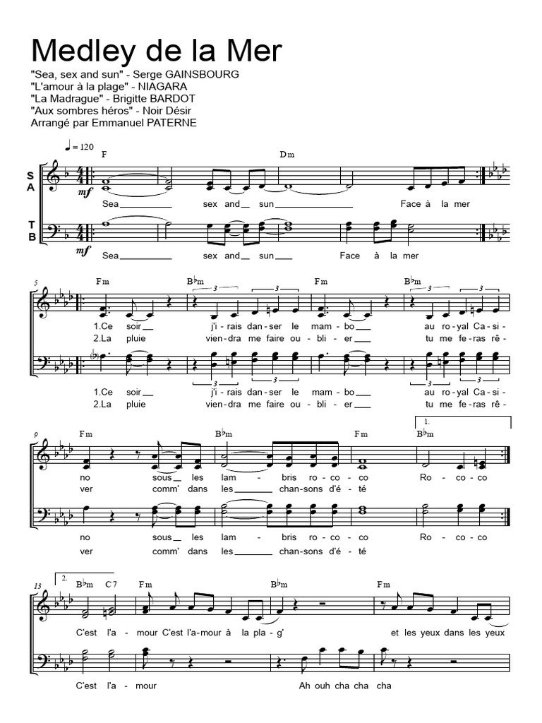 Medley de La Mer | PDF