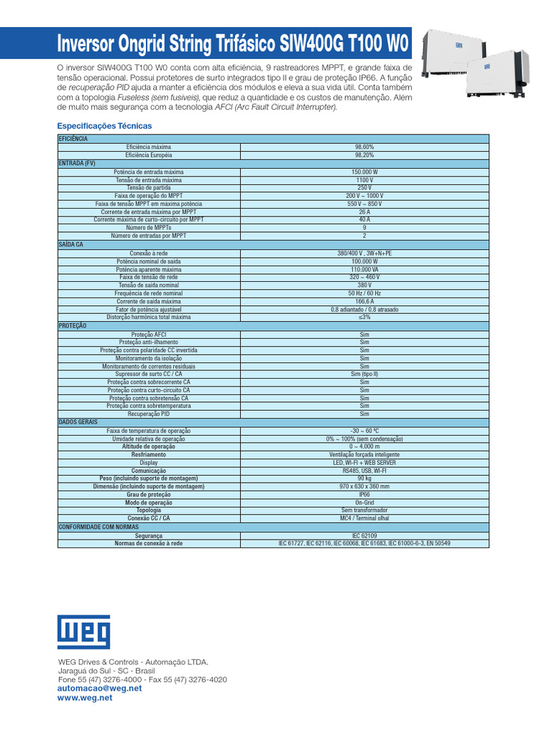 Datasheet Siw400g t100 w0 - PT Web | PDF