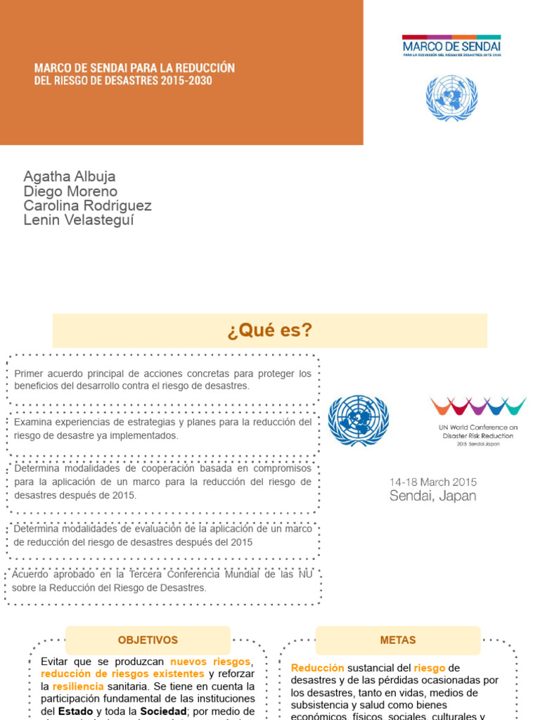 Marco Sendai | PDF | Reducción de Desastres | Riesgo