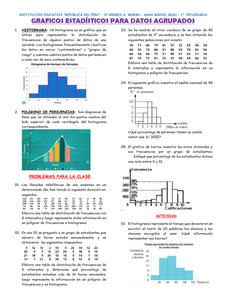 Graficos Estadísticos para Datos Agrupados | PDF | Histograma