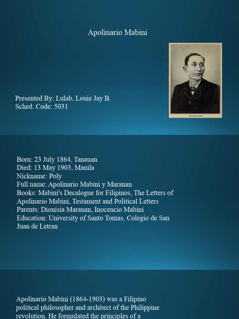 Apolinario Mabini 4 | PDF