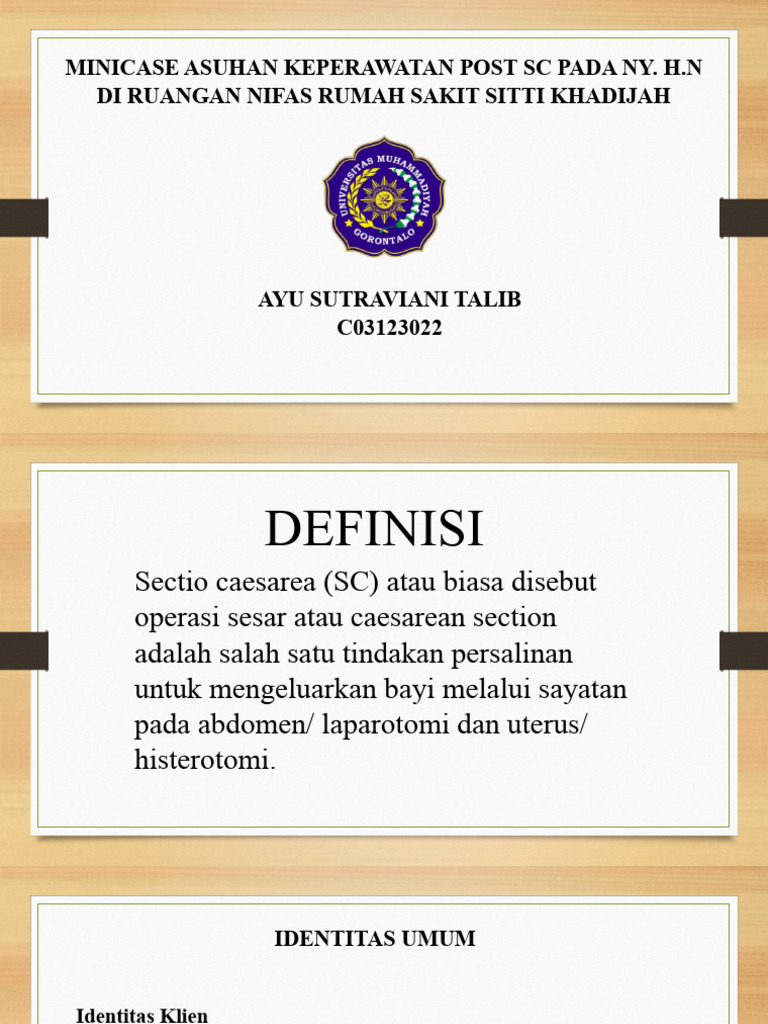 Ayu Sutraviani Talib - Ruang Nifas RSAI Siti Khadijah | PDF