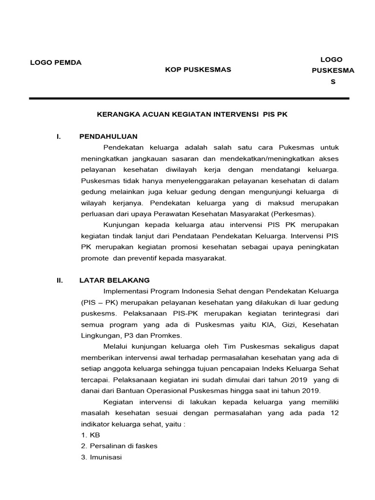 Kak Intervensi Pis-Pk | PDF