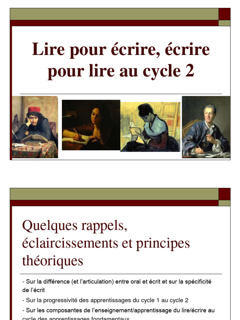 Lire Pour Écrire, Écrire Pour Lire Au Cycle 2 (PDFDrive) | PDF ...