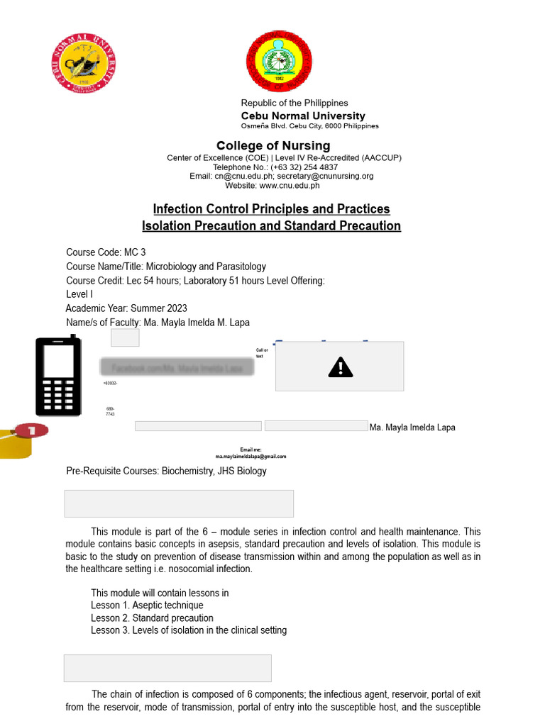 Infection Control in Nursing Education | PDF | Medical Specialties ...