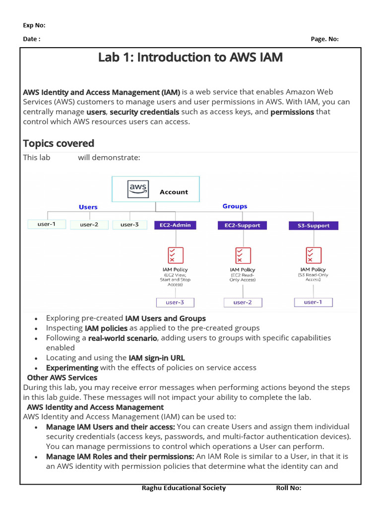 Aws Lab Manual Final PDF | PDF