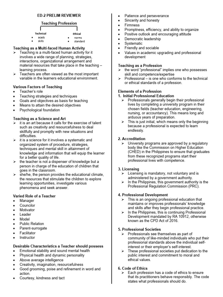 Teaching Profession: Roles and Evolution | PDF | Career & Growth | Self ...