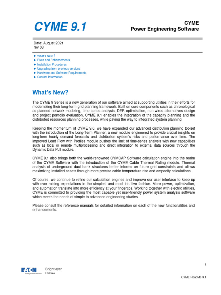 CYME 9.1 R03 Lo Nuevo ES | PDF | Duct (Flow) | Databases