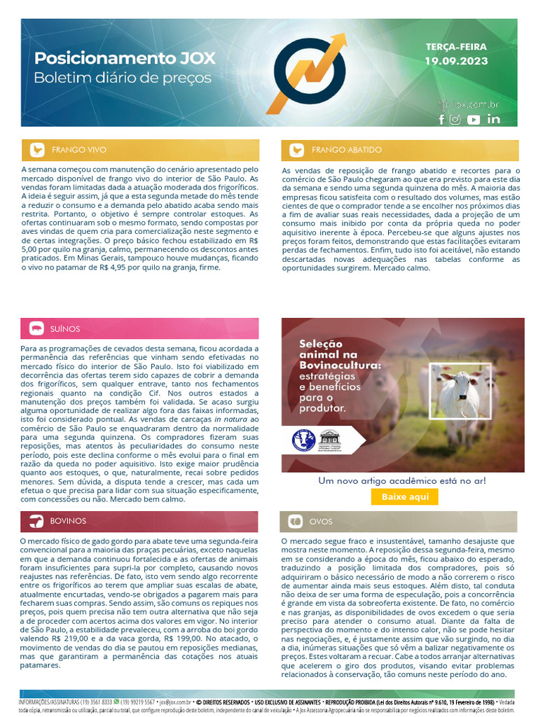 Boletim Diário 20230919 | PDF